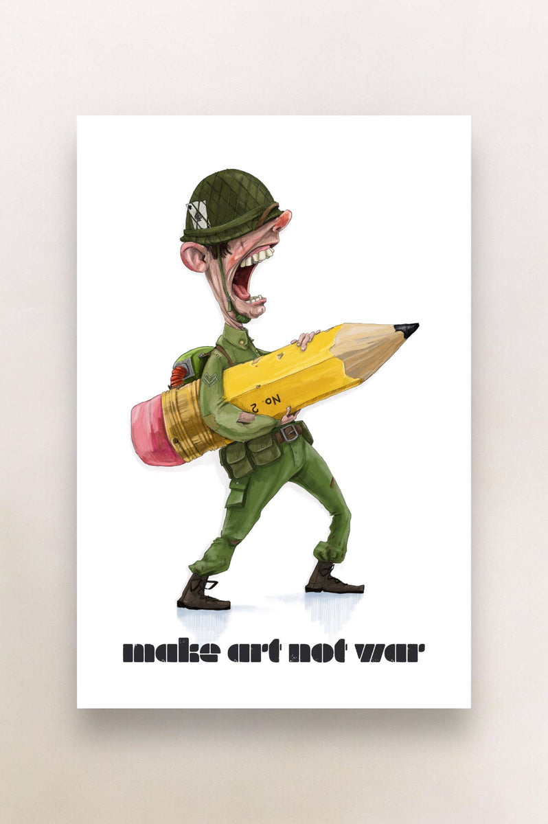 Mark Ludy Art Books & Games - Make Art Not War | Greeting Card – DK ...